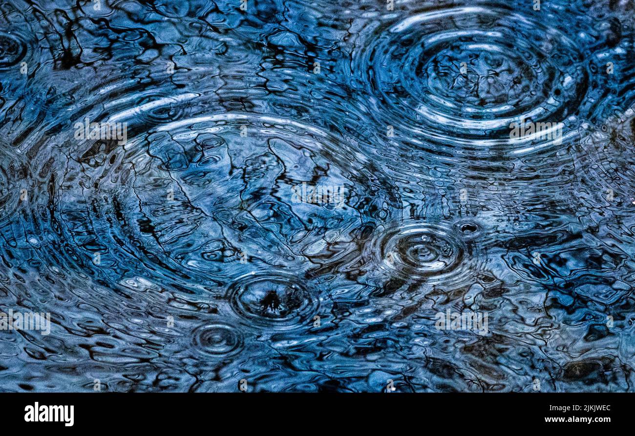 A closeup of a rain water ripple Stock Photo - Alamy