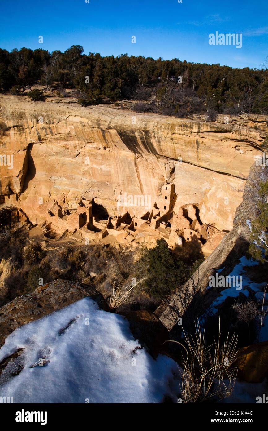 Square House Ruins in Mesa Verde National Park Museum, Colorado Stock ...