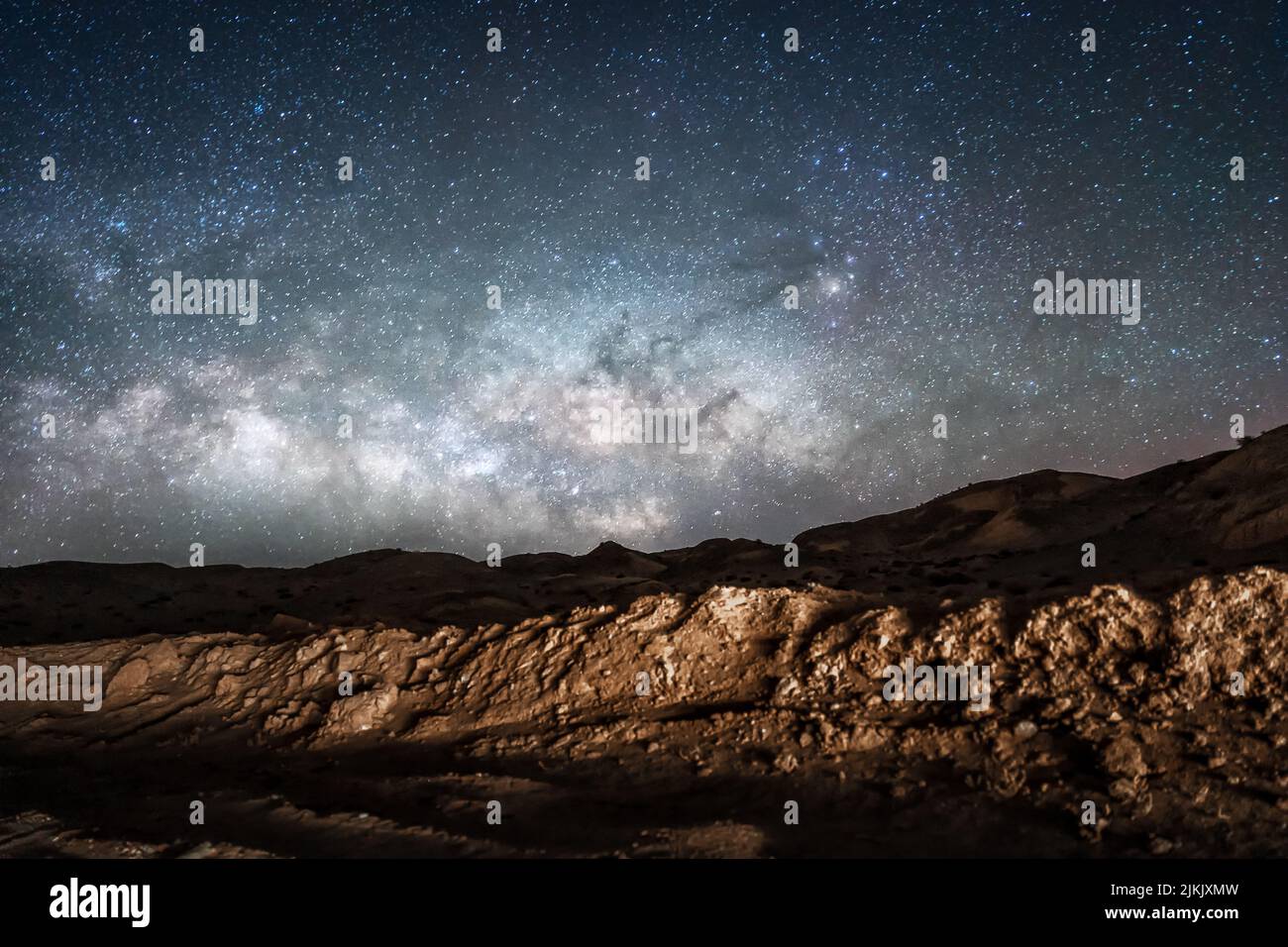 Desert with milky way galaxy hi-res stock photography and images - Alamy