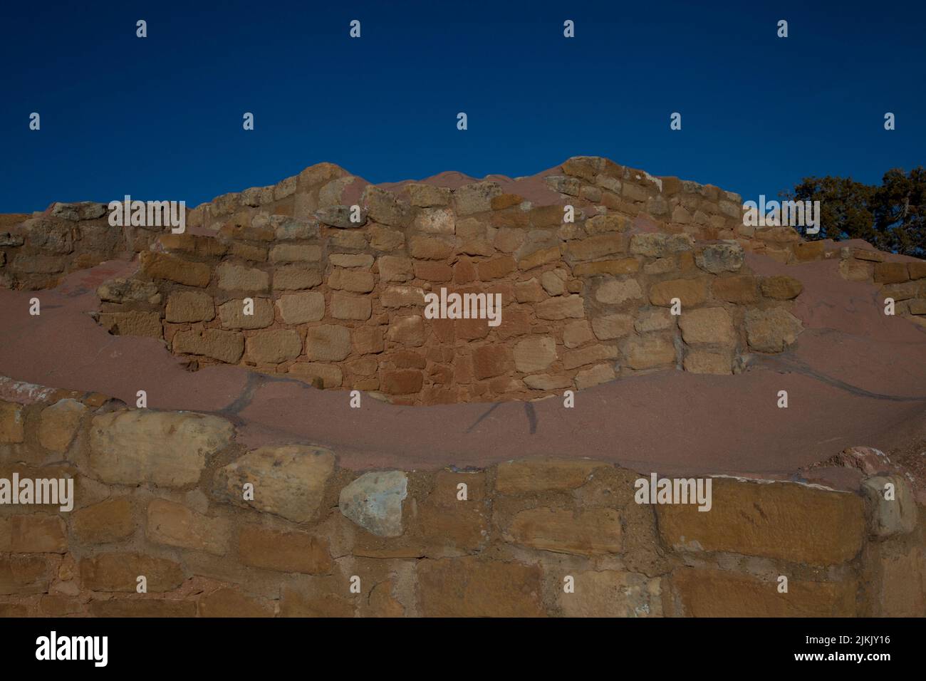 Sun Temple Anasazi ruins at Mesa Verde National Park in Colorado, A.D ...