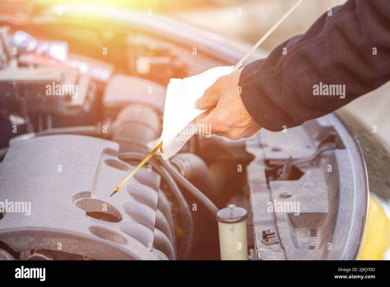Checking oil level car hi-res stock photography and images - Alamy
