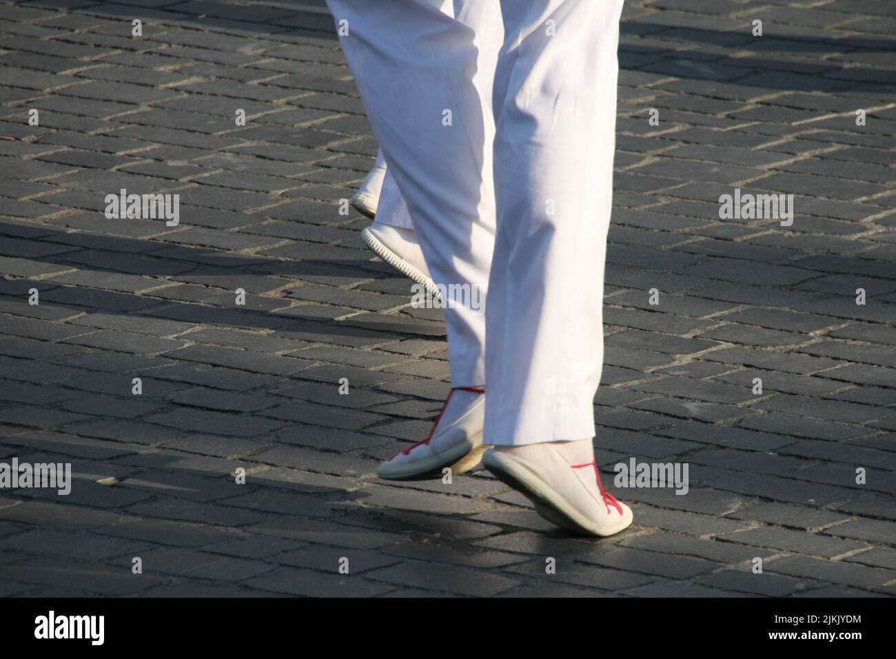 The foot of a Basque folk dancer on the street Stock Photo - Alamy