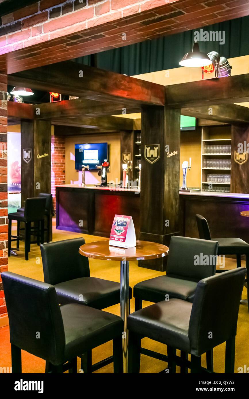 An interior of Alcohol Bar and Tavern in Cape Town, South Africa Stock ...