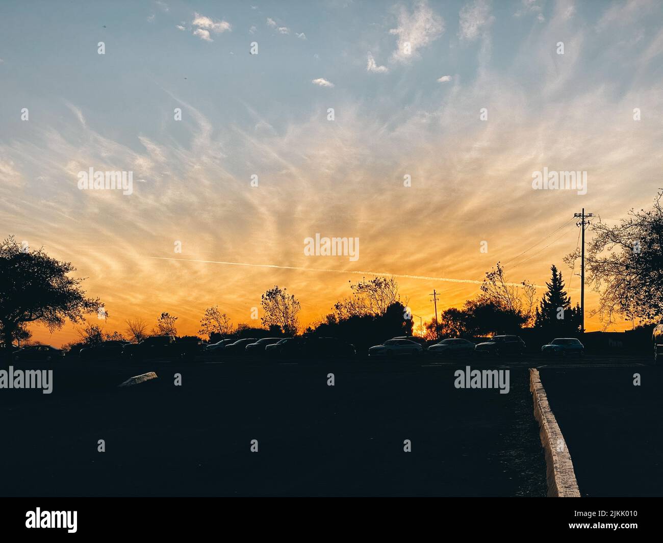 A scenic sunset view seen from a park in Union City Stock Photo - Alamy