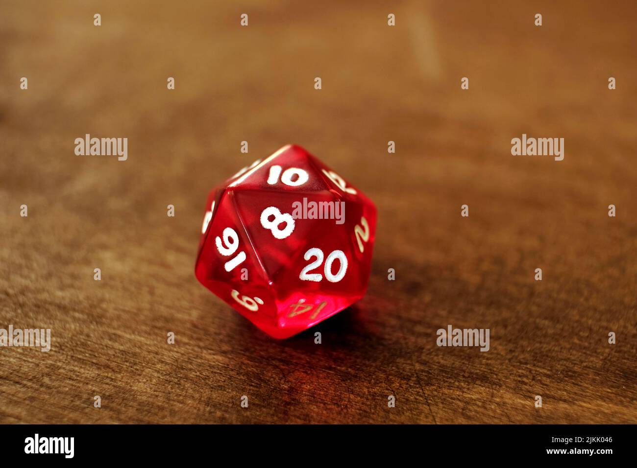 Red dice for roleplay game Stock Photo - Alamy