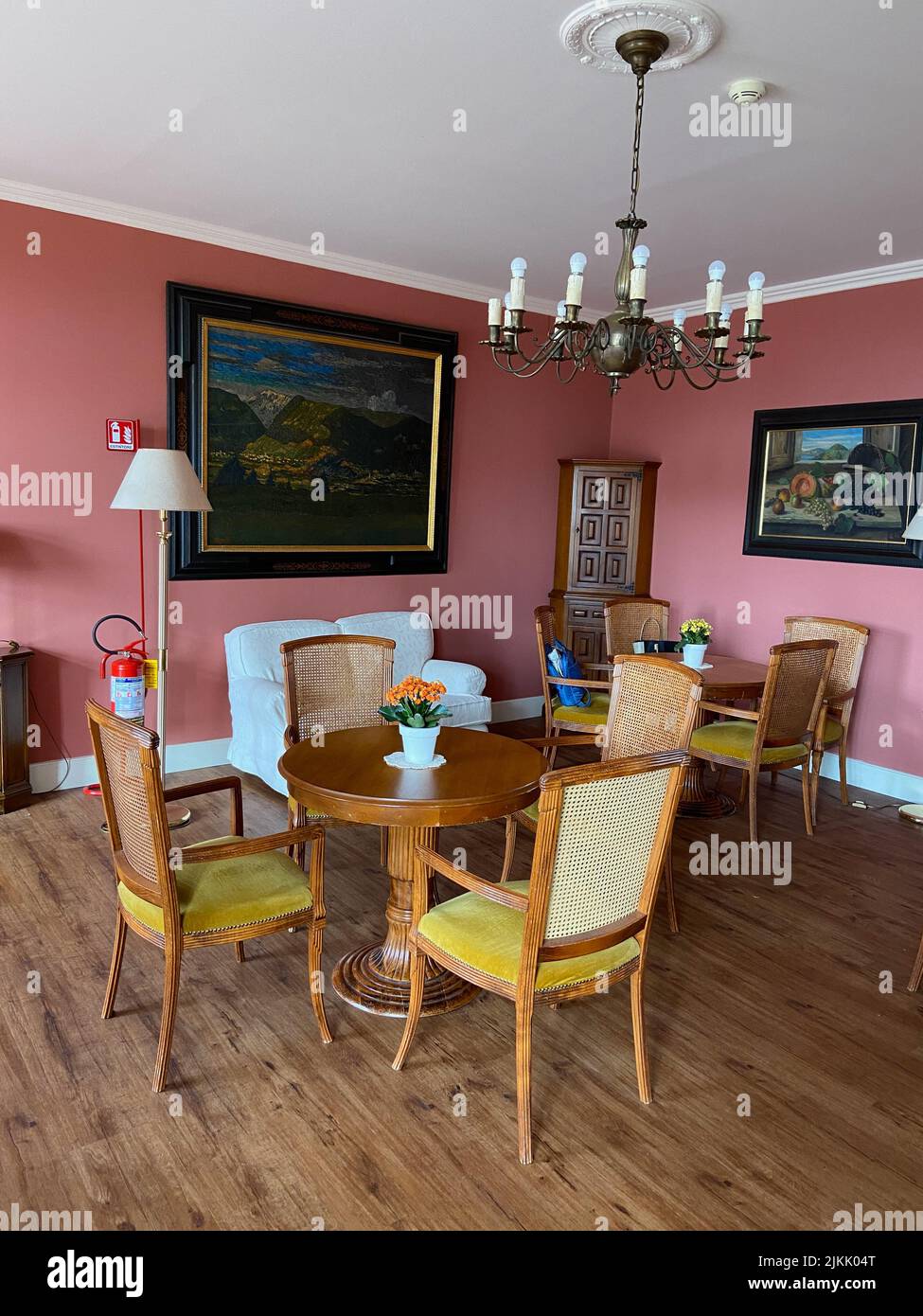 A vertical shot of a cute interior design of a hotel lobby, Germany ...