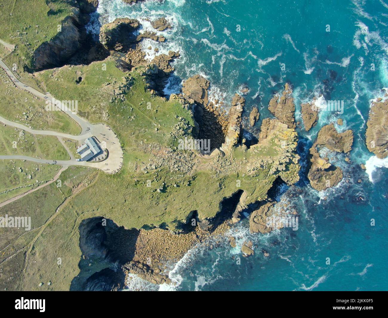 An aerial view of the South West of England, Cornwall and Lands End ...