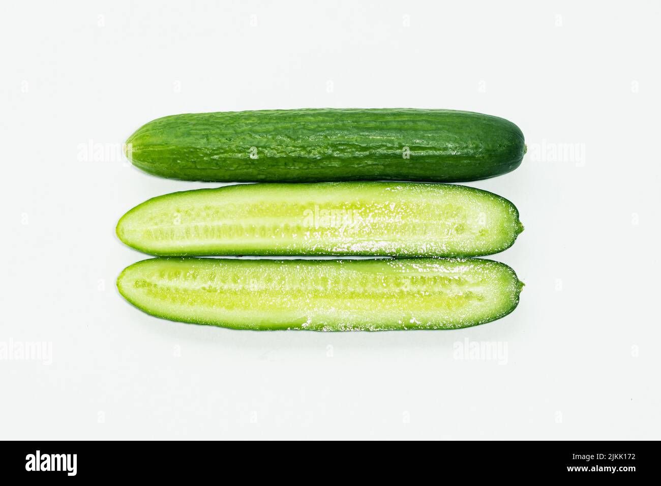 A top view of cucumbers isolated on a white background Stock Photo - Alamy