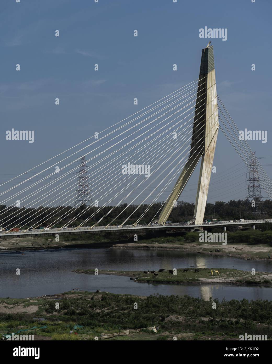 The famous Signature Bridge in New Delhi Stock Photo - Alamy