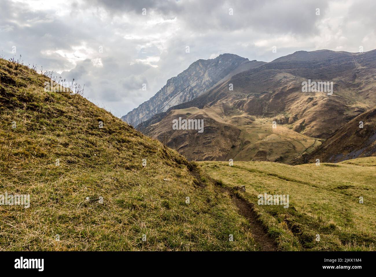 A beautiful panoramic landscape view of the Colombian Andes mountains ...