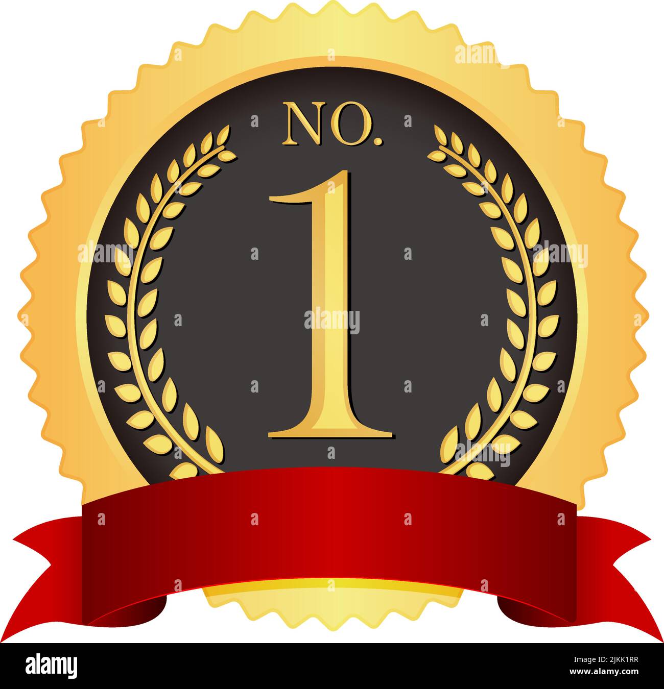No.1 medal icon illustration ( with text space Stock Vector Image & Art ...