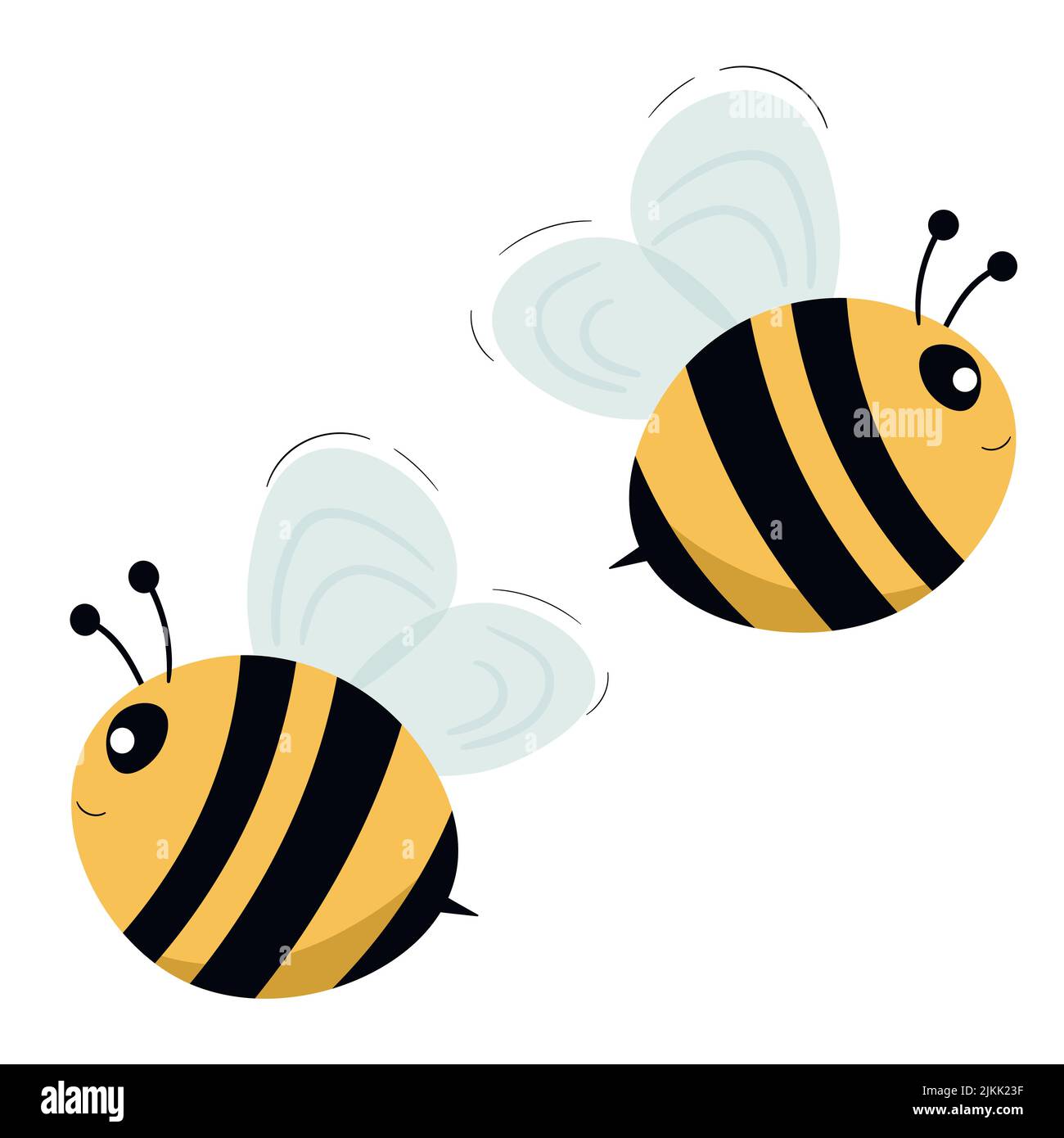 Cartoon bee mascot. A small bees flies. Wasp collection. Vector ...