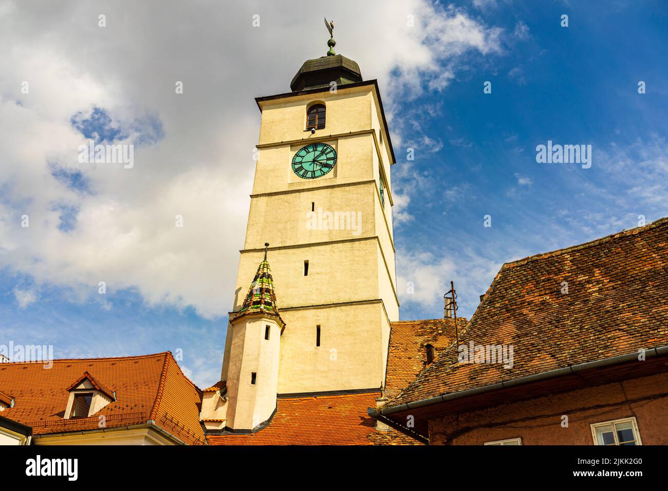 Council Tower in the old town, Sibiu Stock Photo - Alamy