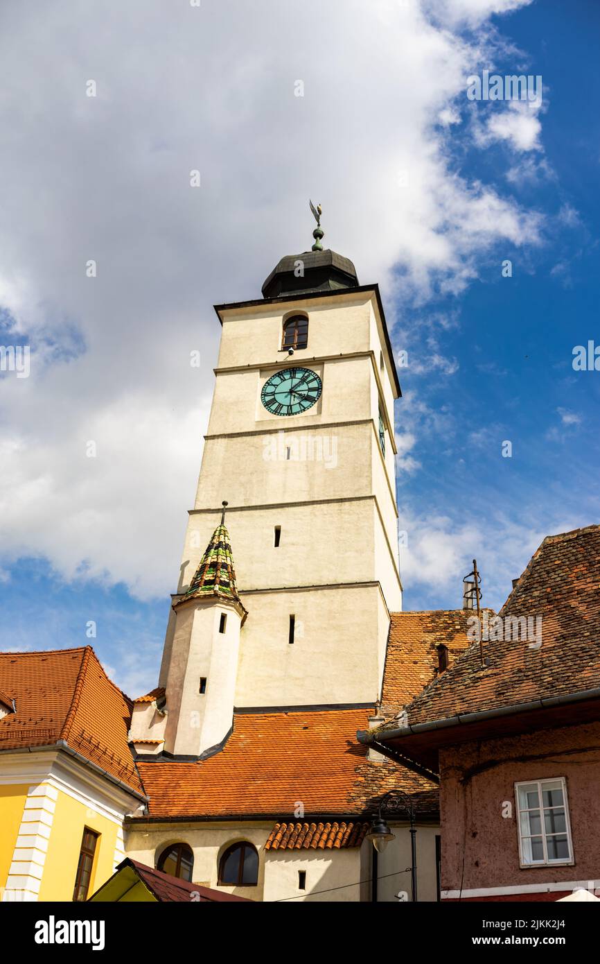 Council Tower in the old town, Sibiu Stock Photo - Alamy