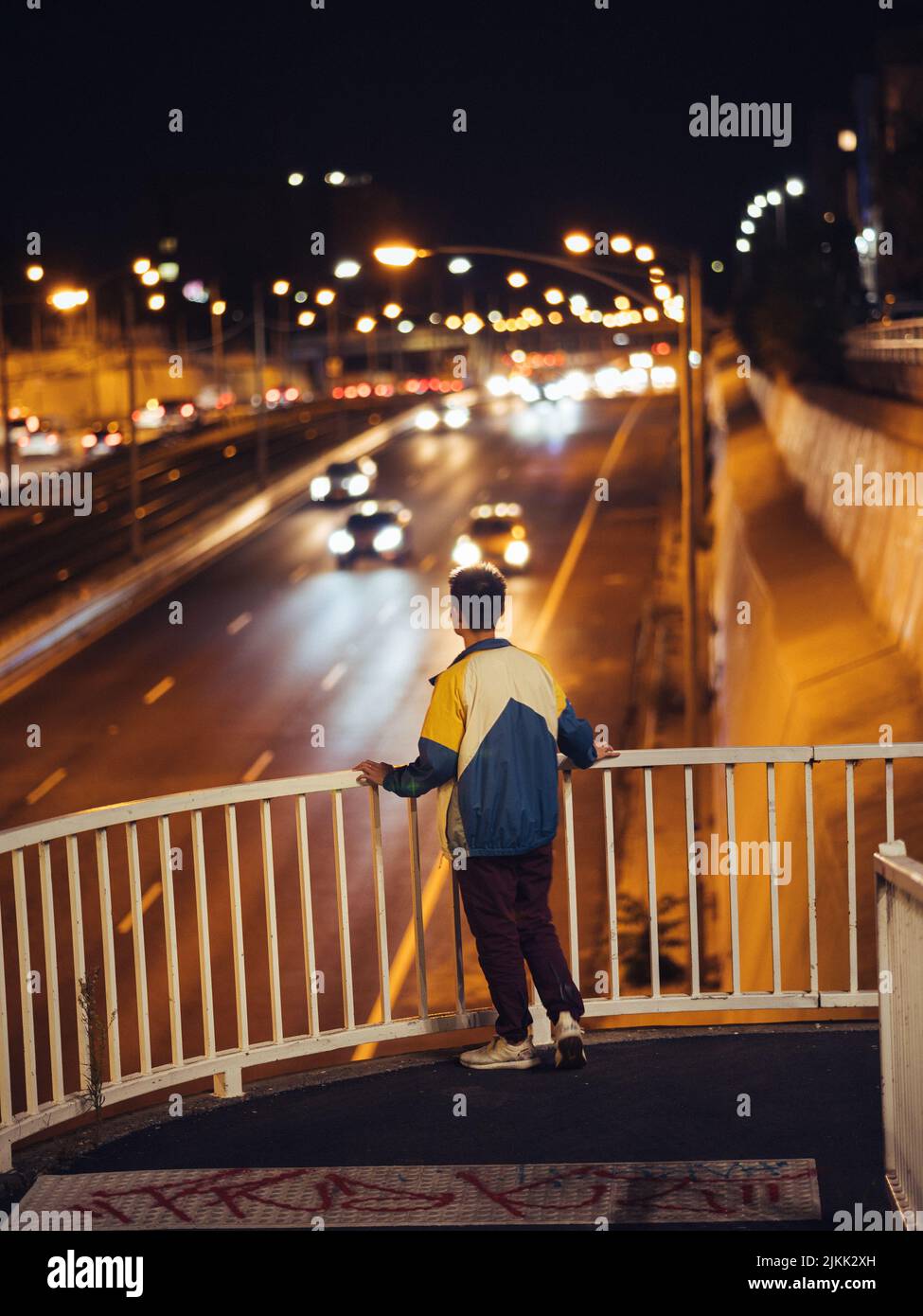 Lonely man bridge river hi-res stock photography and images - Alamy