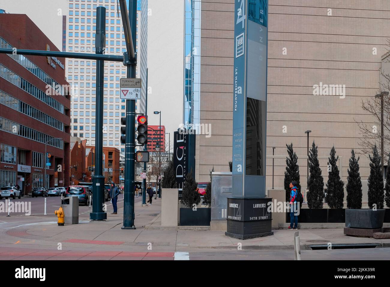 Long street shot downtown hi-res stock photography and images - Alamy