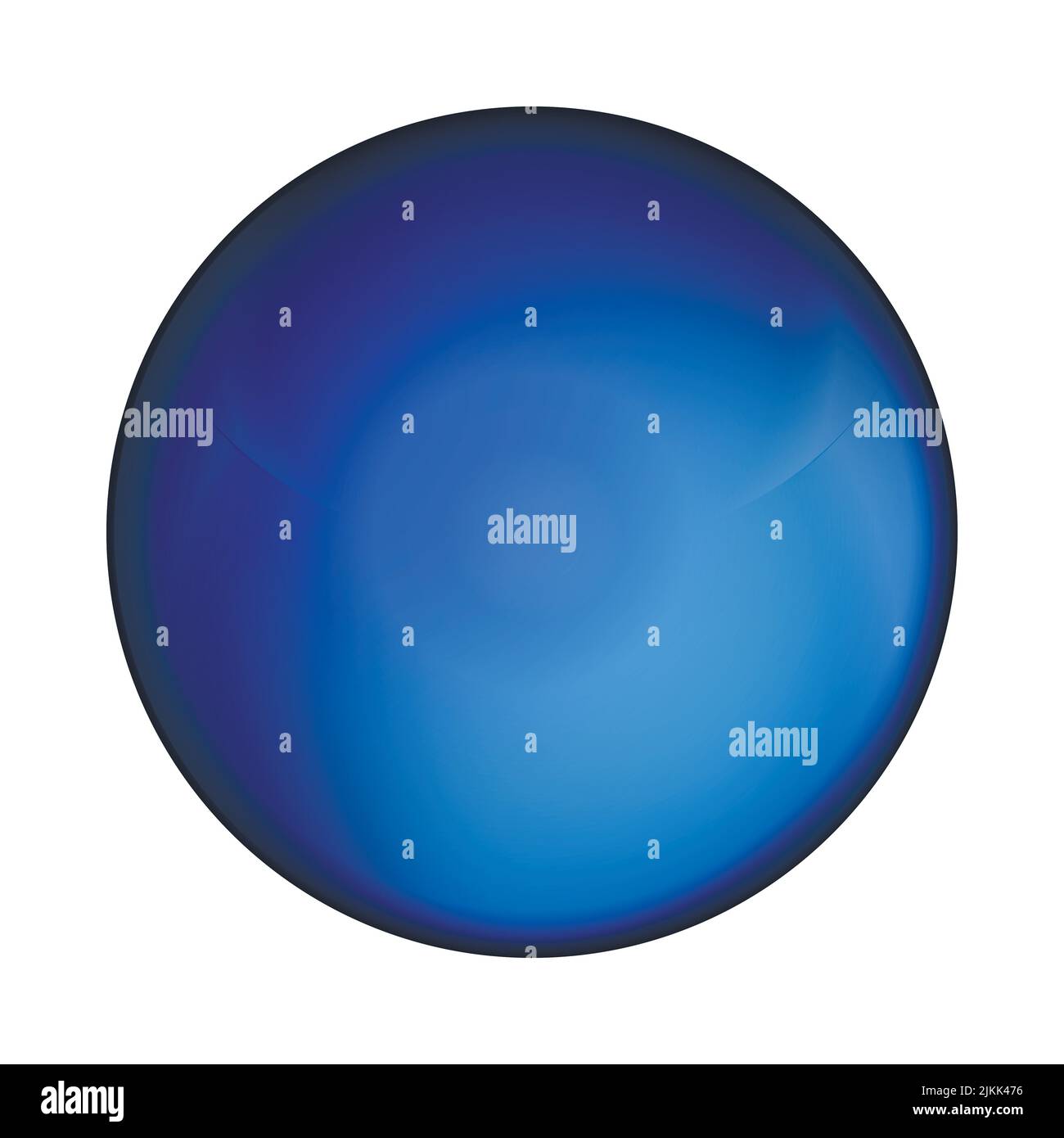 Glass blue ball or precious pearl. Glossy realistic ball, 3D abstract ...