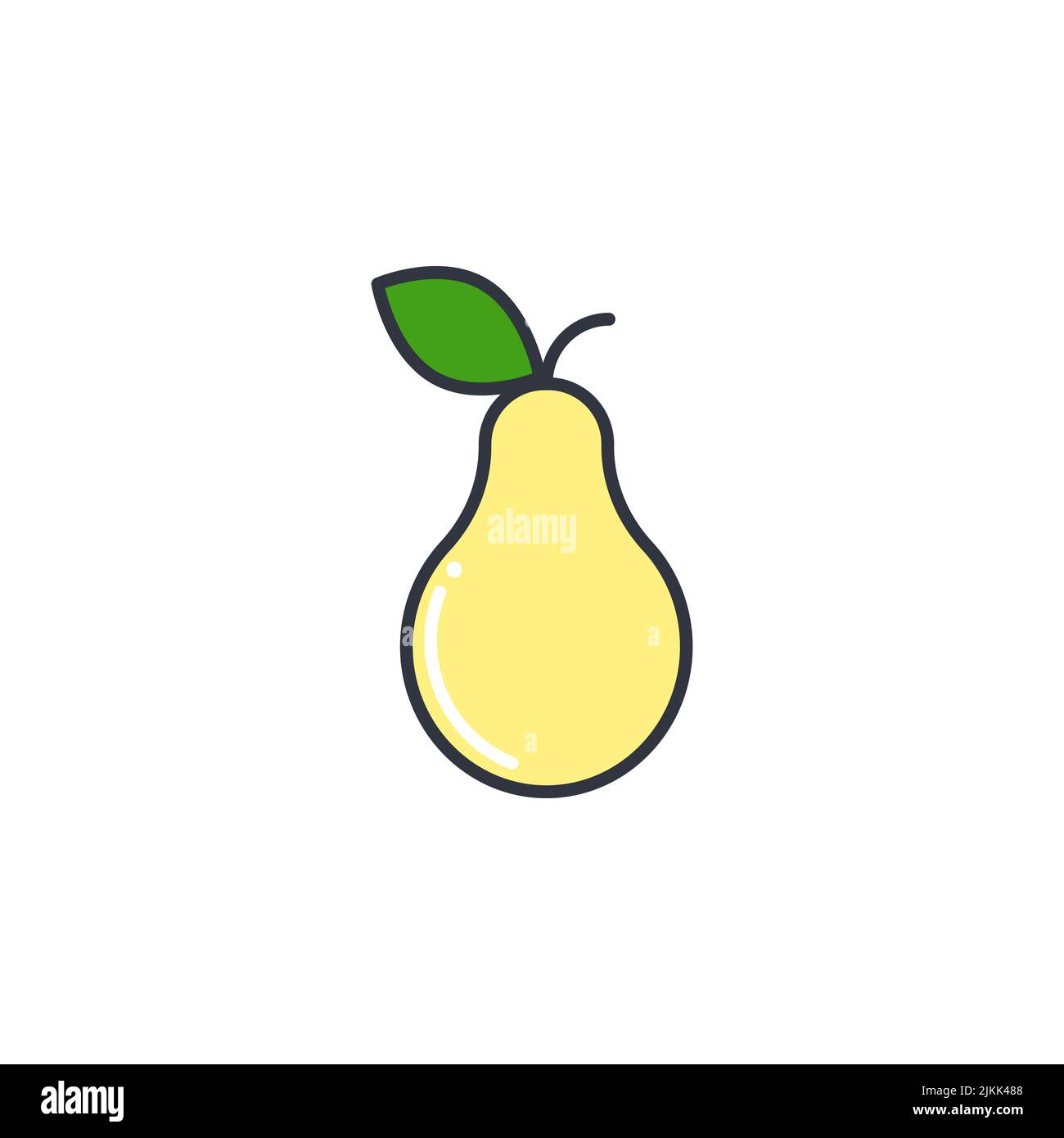 Pear line art hi-res stock photography and images - Alamy