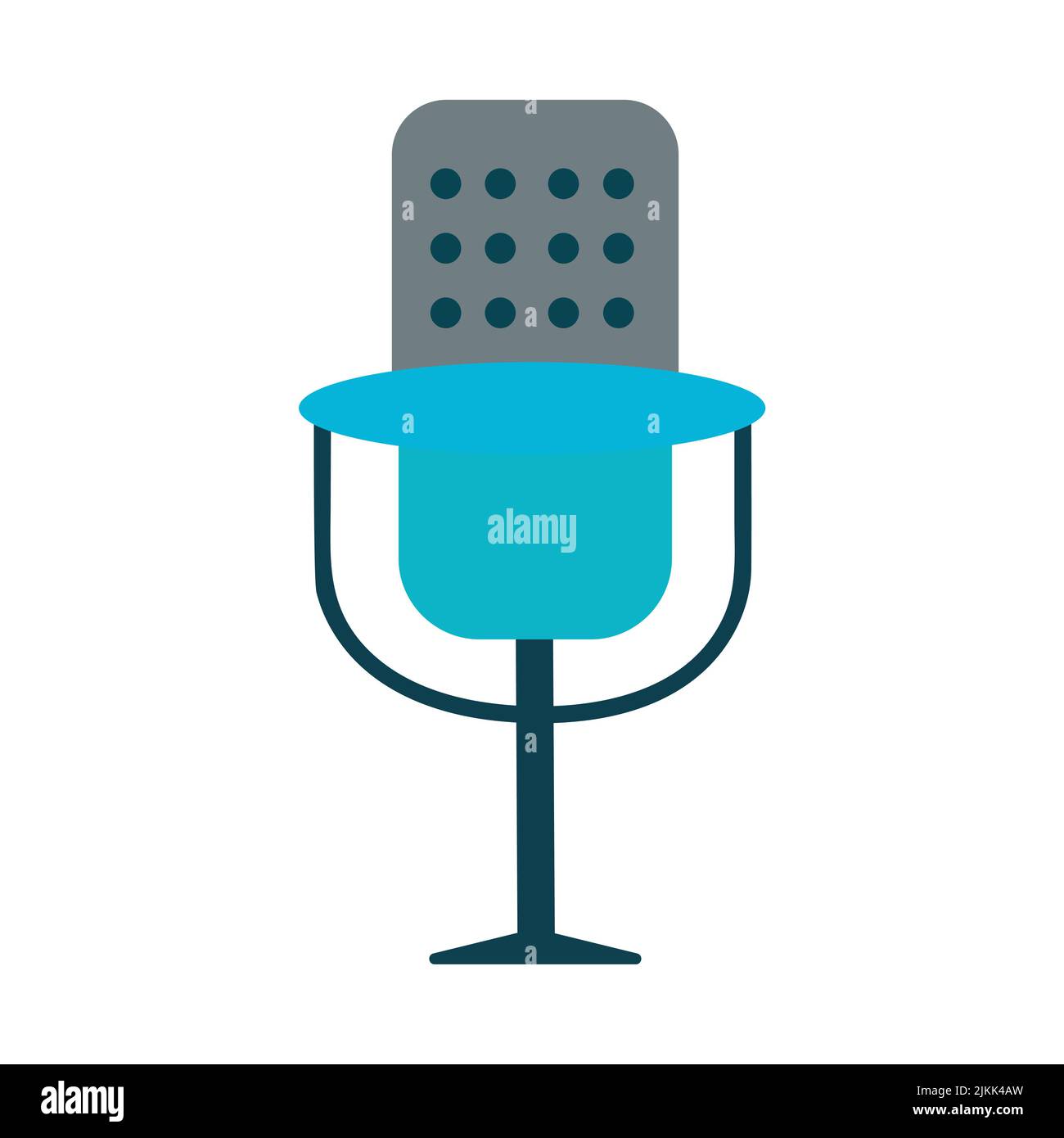 Vector illustration of microphone icon colored line. Beautiful media ...