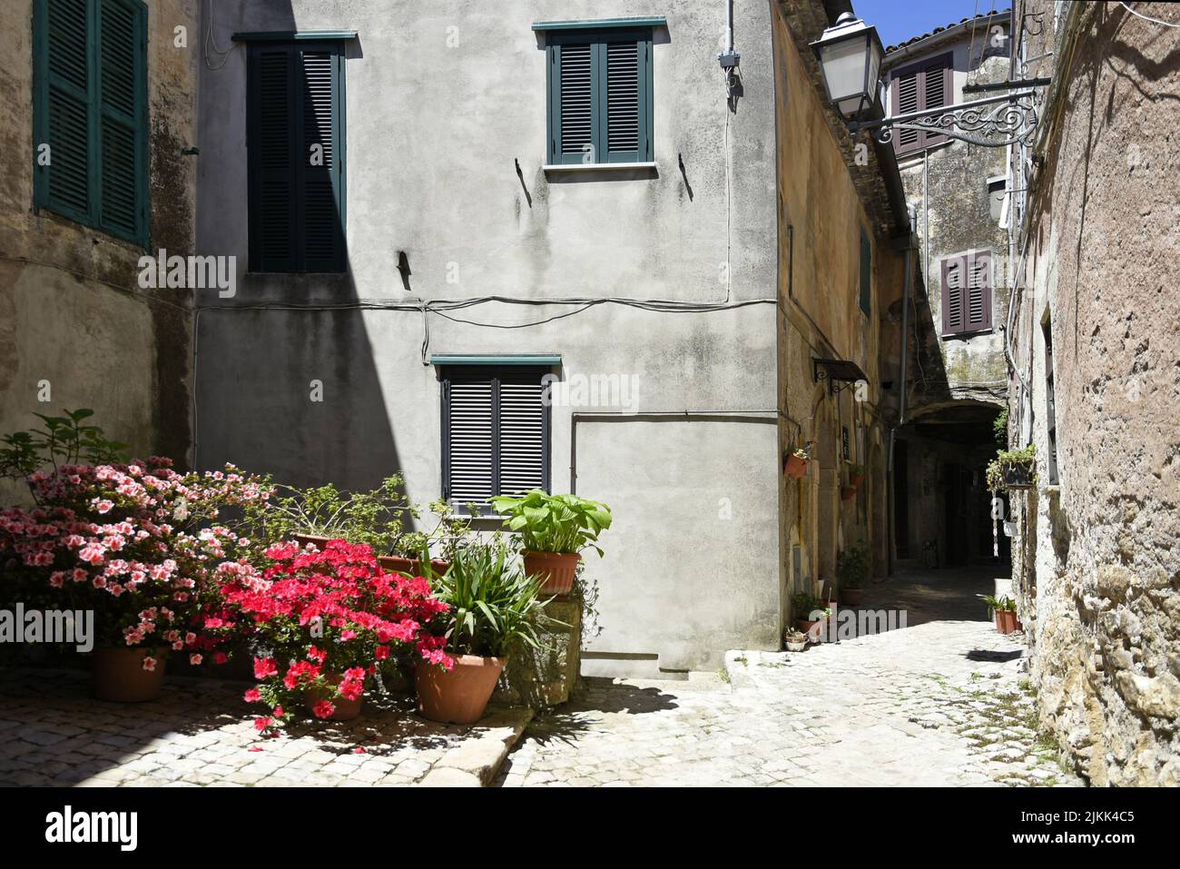 The old medieval buildings in Bassiano, Lazio, Italy Stock Photo - Alamy