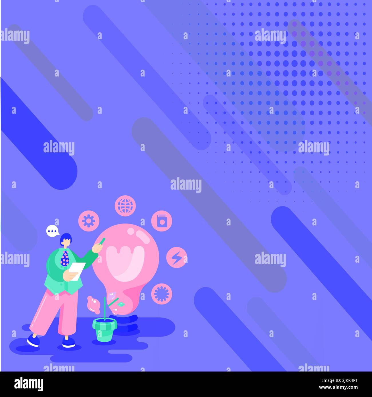 Teacher Presenting New Ideas On Students. Researcher Drawing Showing ...