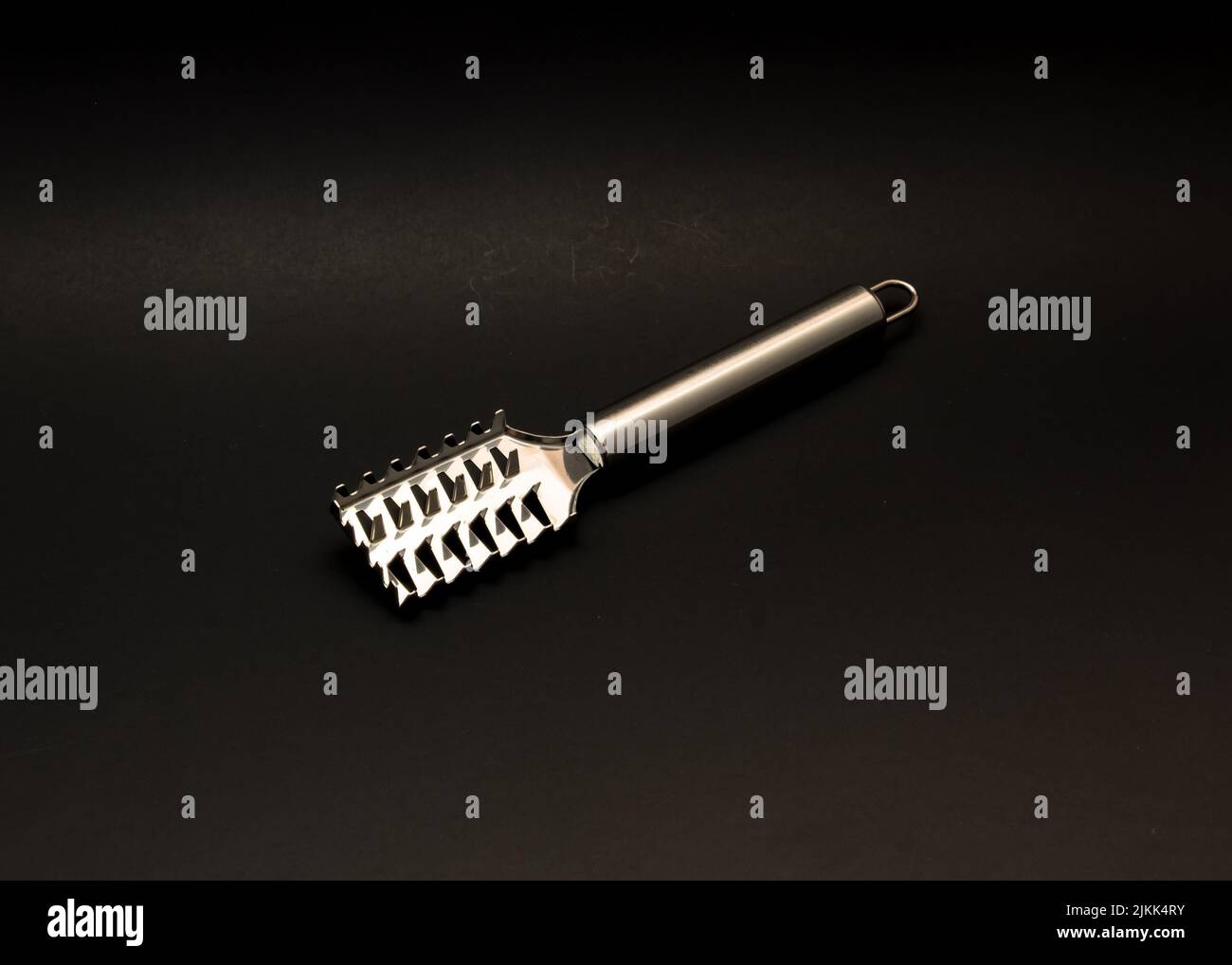 Stainless steel fish scale scraper with hosting pointed edges isolated ...