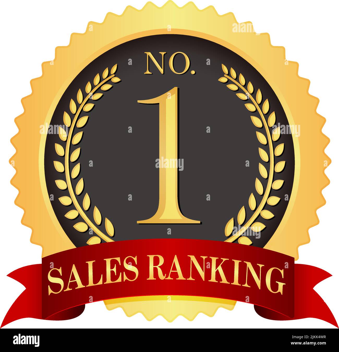 No.1 medal icon illustration | sales ranking Stock Vector Image & Art ...