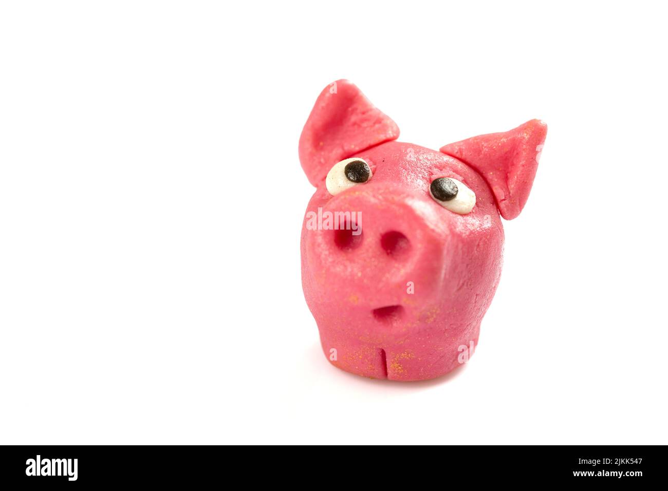 lucky pig symbol for happiness isolated on a white background Stock ...