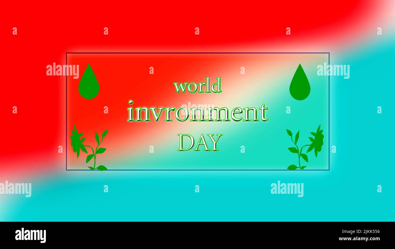 closeup the sky orange color with world environment day soft focus sky ...