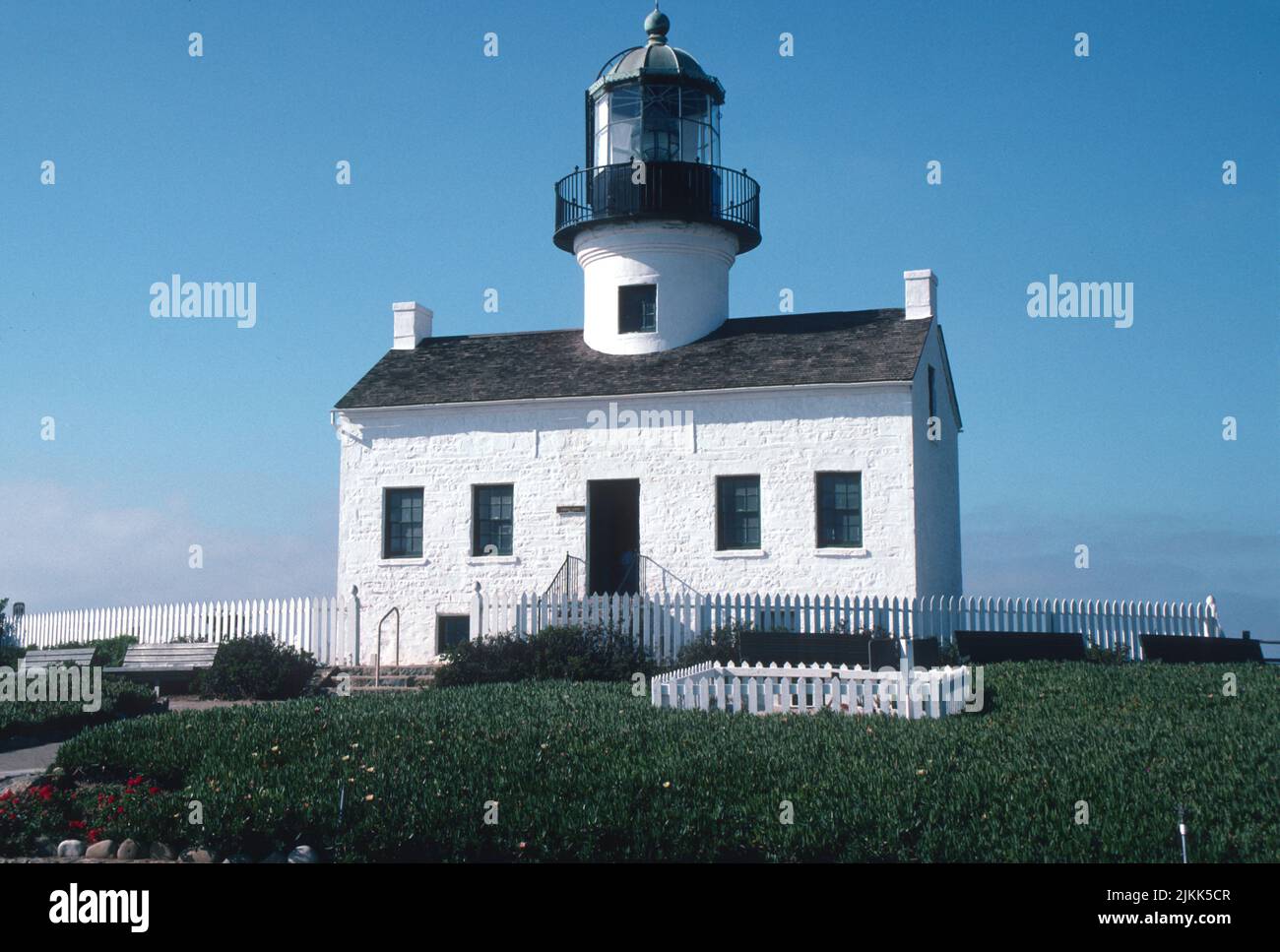Lighthouse at Cabrillo National Monument in San Diego, located on the ...