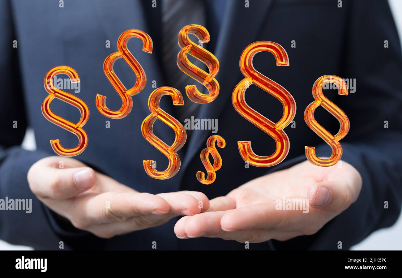 A digital illustration of floating law signs in the hands Stock Photo ... A digital illustration of floating law signs in the hands Stock Photo ...