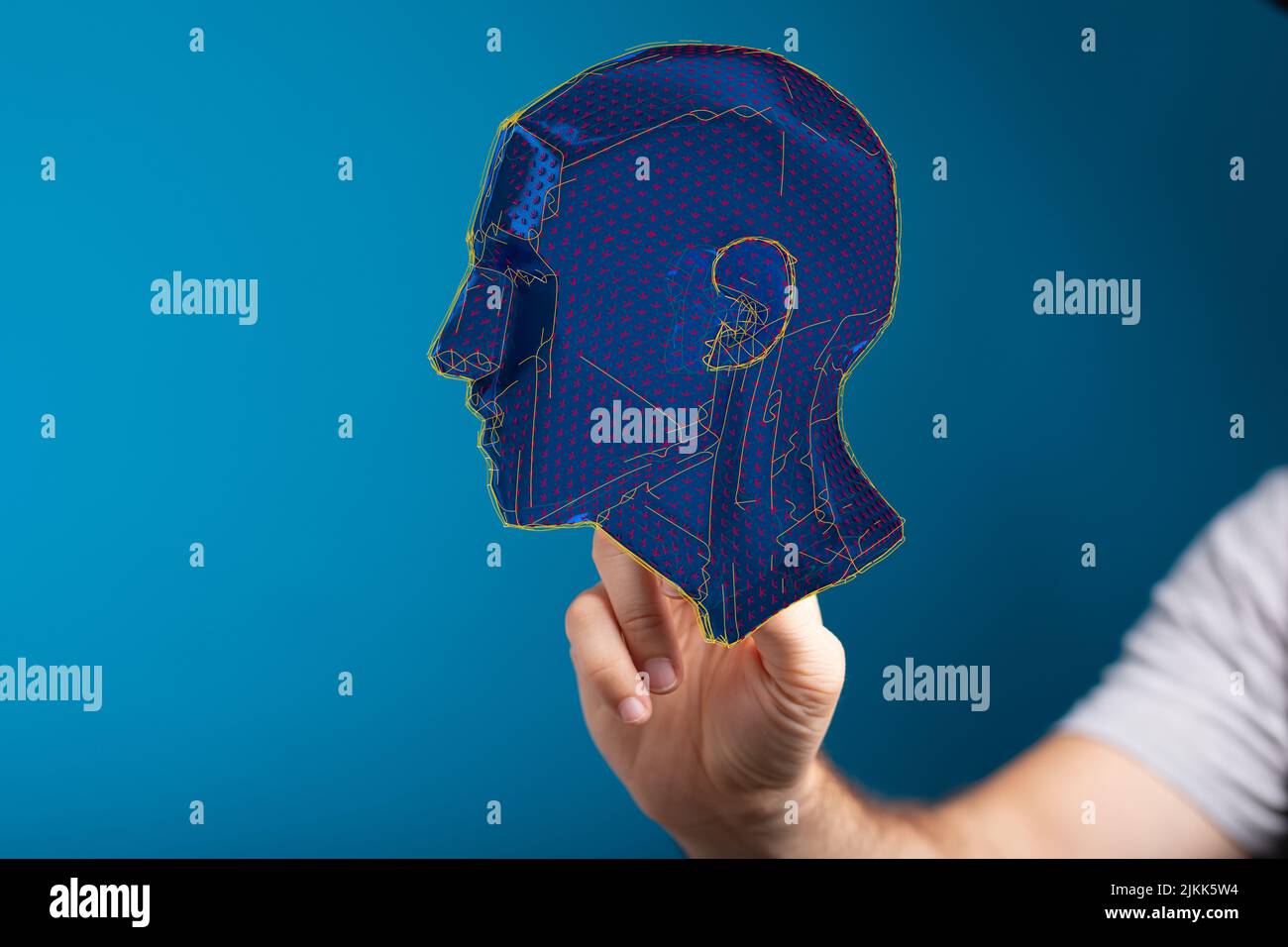Man tapping head hi-res stock photography and images - Alamy