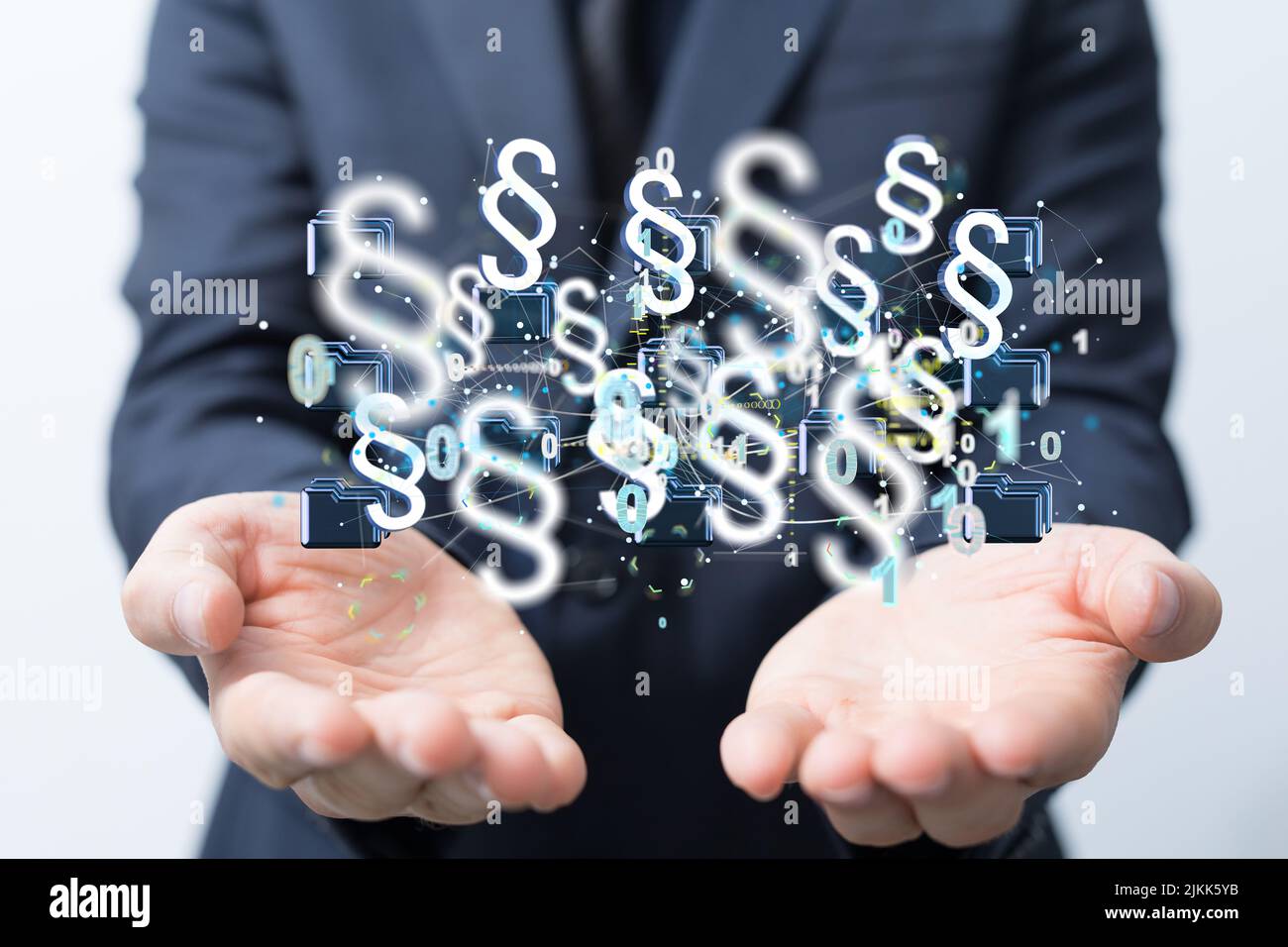 A digital illustration of floating law signs in the hands Stock Photo ... A digital illustration of floating law signs in the hands Stock Photo ...