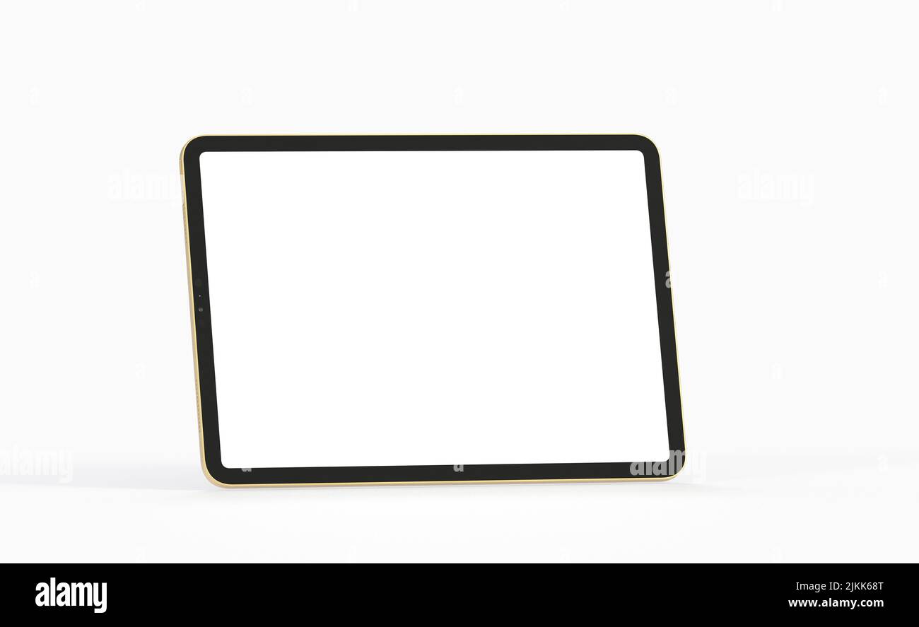 A 3d render of a modern tablet isolated on a white background with copy ...