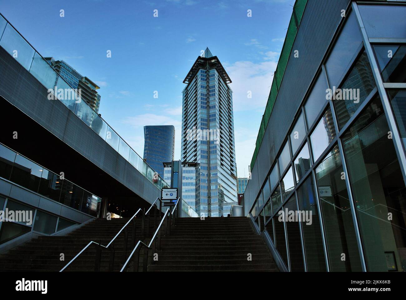 A modern architecture of buildings with glass windows Stock Photo - Alamy