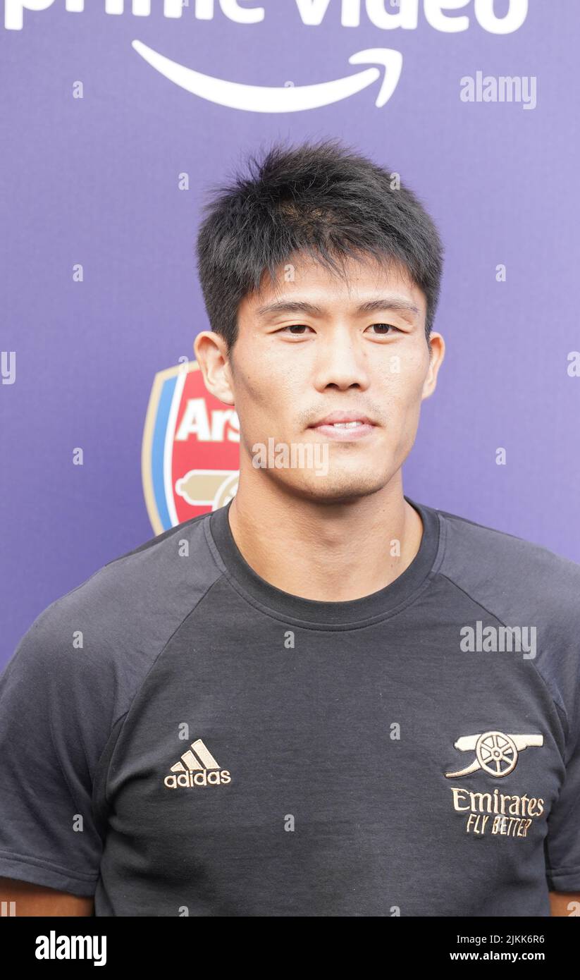 Takehiro Tomiyasu arrives for the All or Nothing Arsenal Premiere at ...