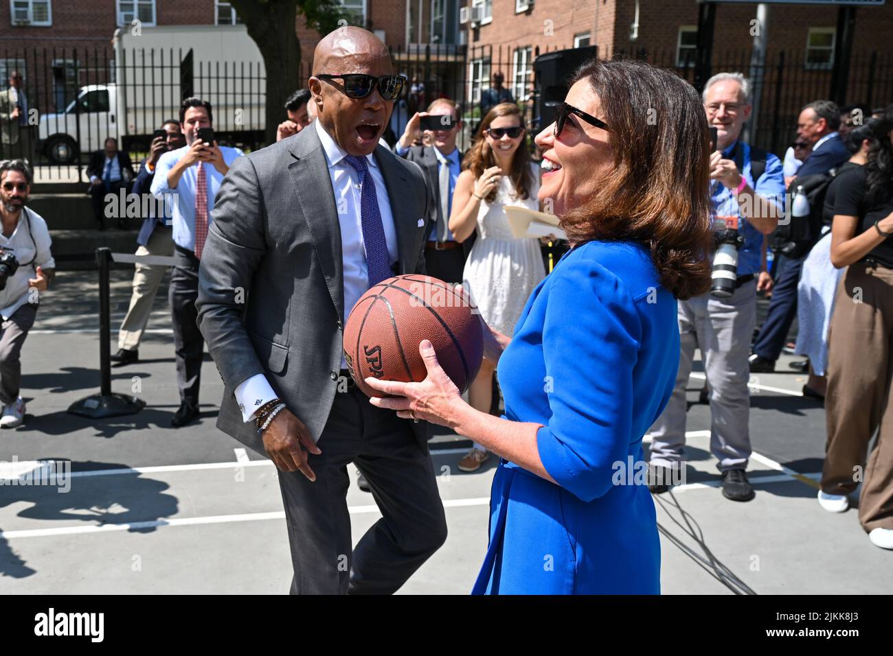 Mayor Eric Adams and Governor Kathy Hochul make a housing and clean ...