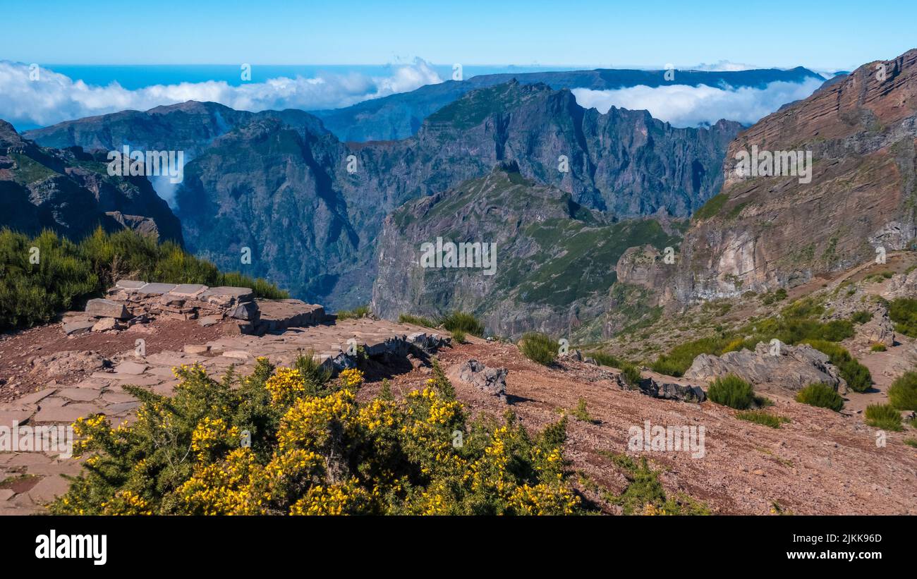 A beautiful view of Portuguese island with sunlight Stock Photo - Alamy