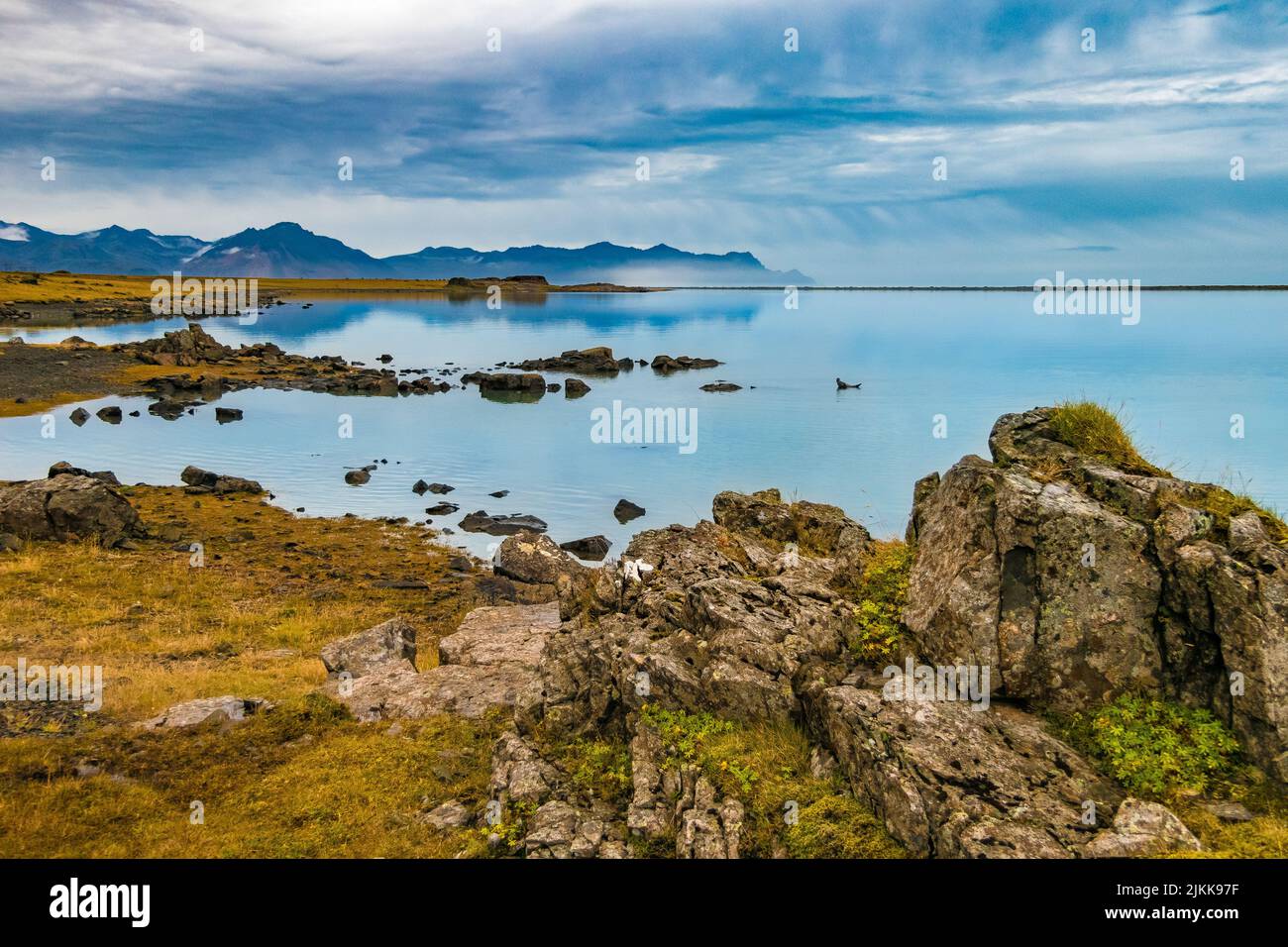 An aerial view of a natural landscape in Iceland Stock Photo - Alamy
