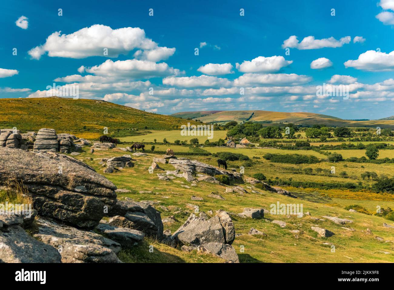 An aerial view of a natural landscape in Southern England Stock Photo ...