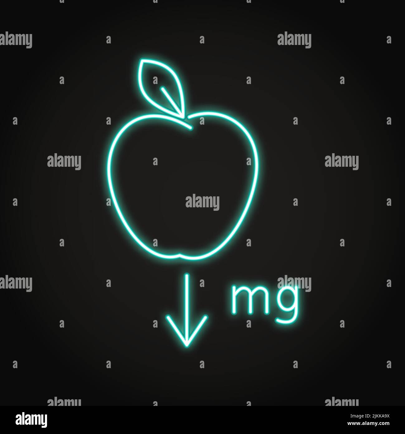 Gravity force neon icon in line style. Law of physics symbol. Newton ...