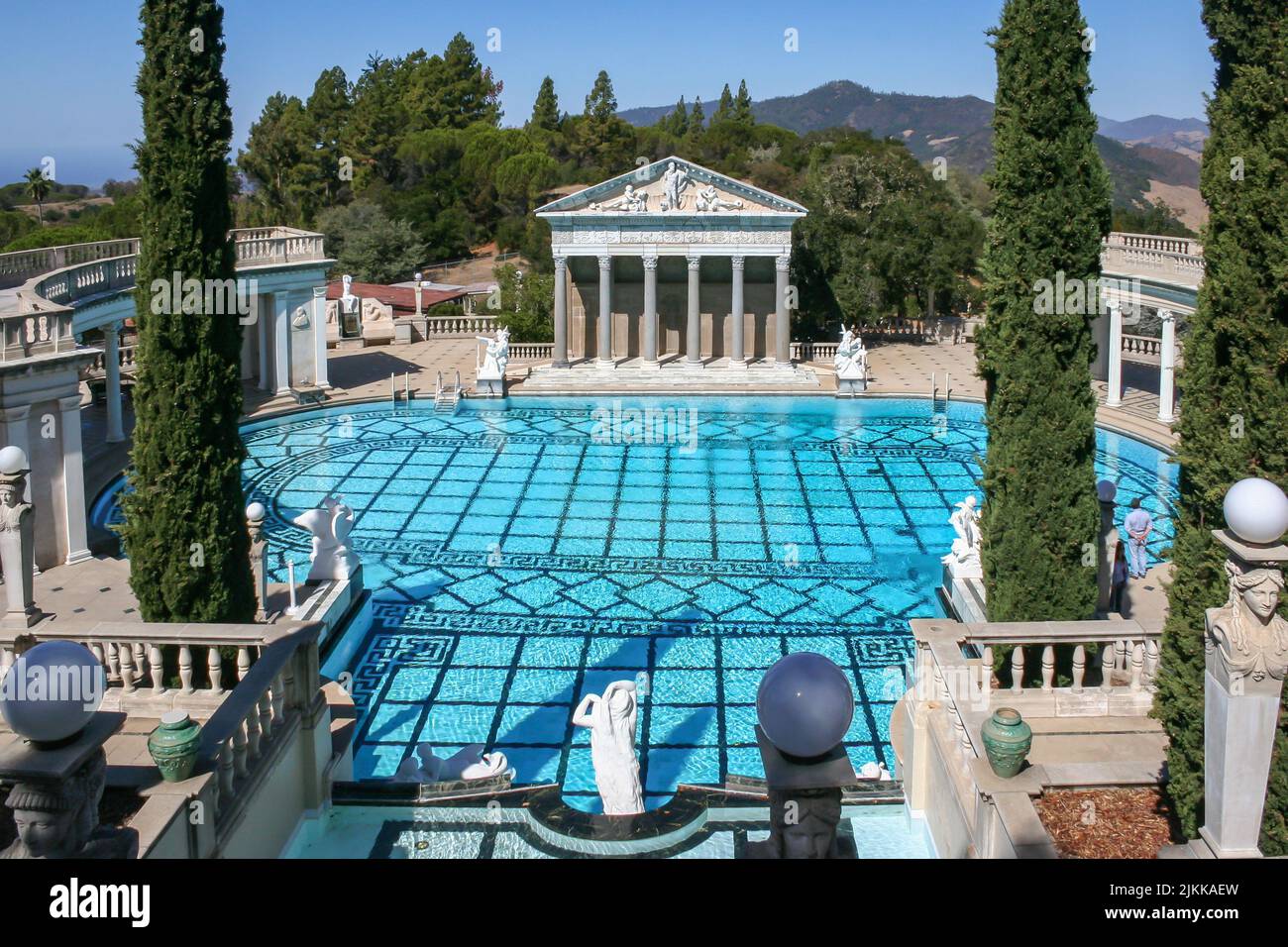 A beautiful pool View with sculptures and design from Herste Castle ...