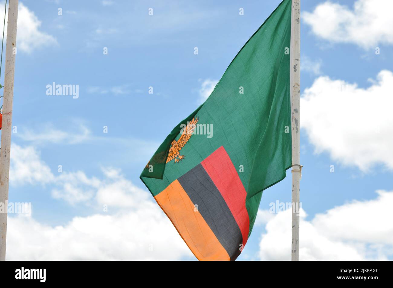 The flag of the African Republic of Zambia Stock Photo - Alamy