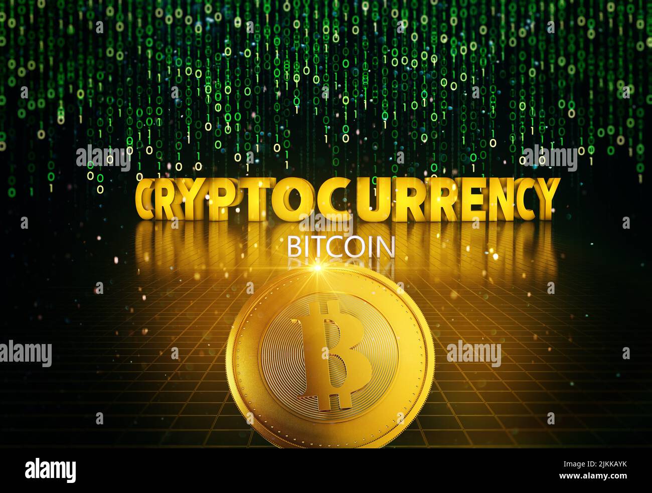 The bitcoin cryptocurrency mining- the currency of future Stock Photo ...