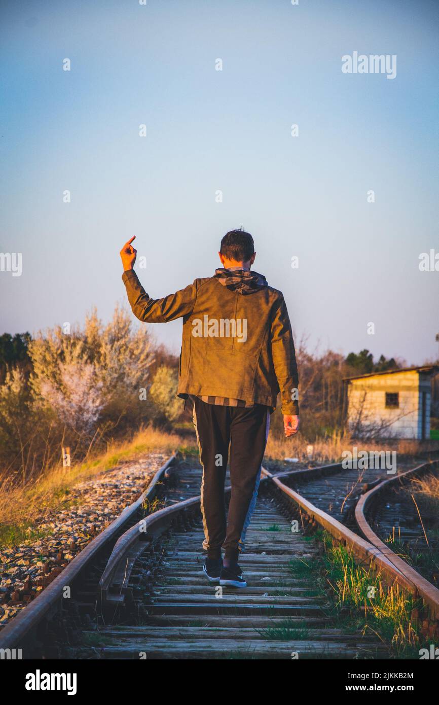 Guy sunset hi-res stock photography and images - Alamy