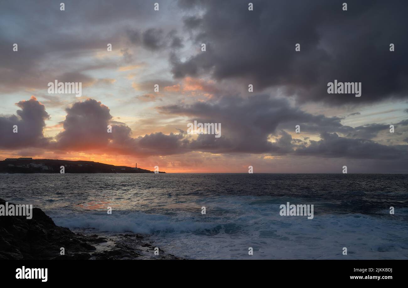 The beautiful sunset in Gran Canaria, Canary Islands Stock Photo - Alamy
