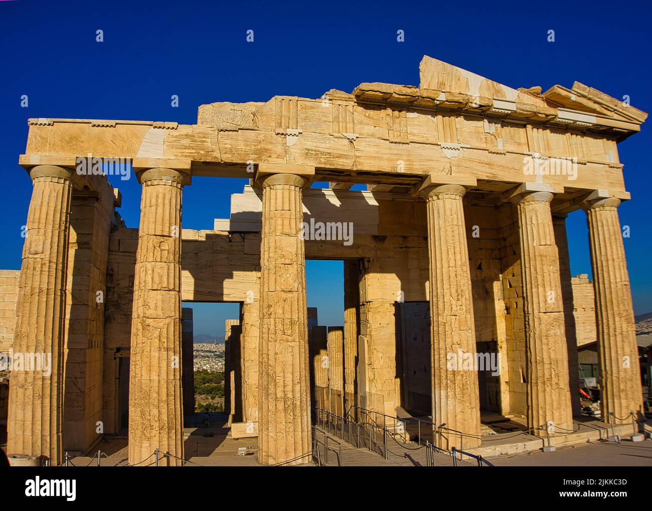 The design of Athens monumental propylaea gate in Akropolis, Greece on ...