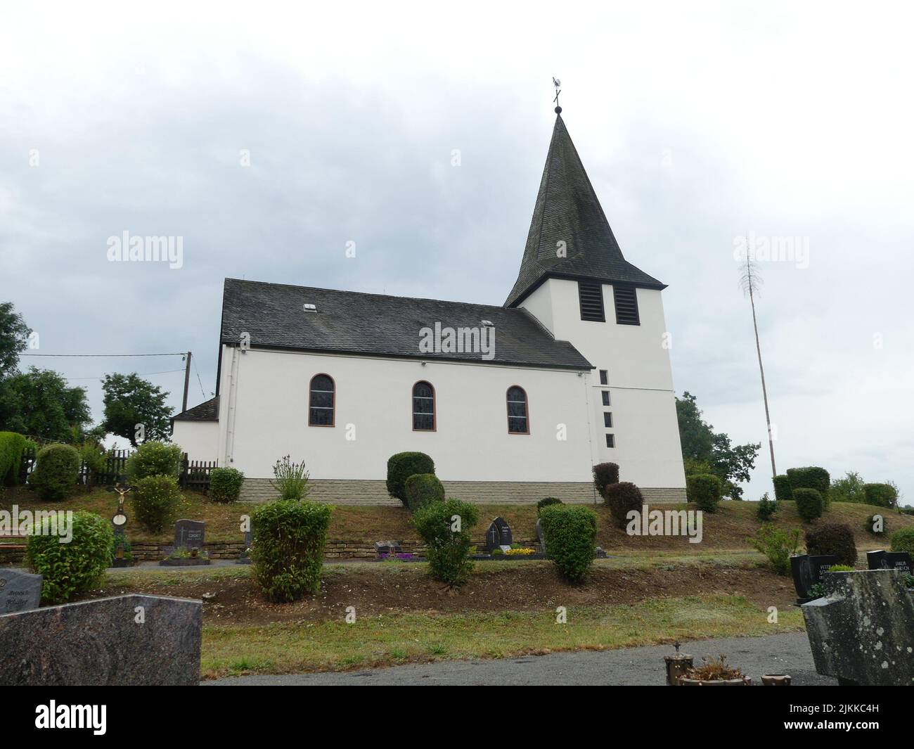 The exterior design with the natural garden yard of St. martin's church ...