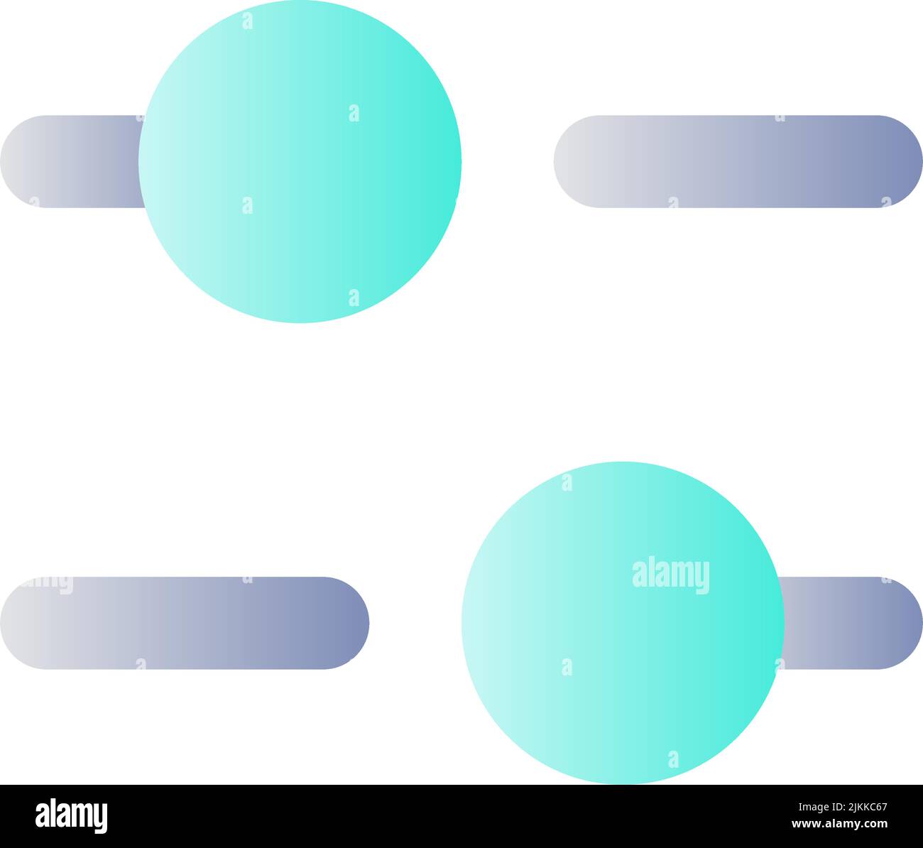 Horizontal adjust flat gradient color ui icon Stock Vector Image & Art ...