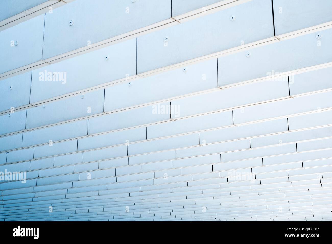 A modern architectural style of a stair-like roof, Lisbon, Portugal ...